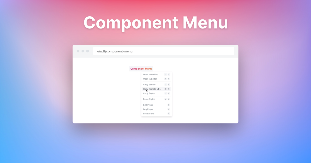 Component Menu — uiwtf